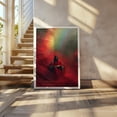 Affixzi Jesus Reading Scripture Wall Art: Dramatic Rainbow Light, Red ...