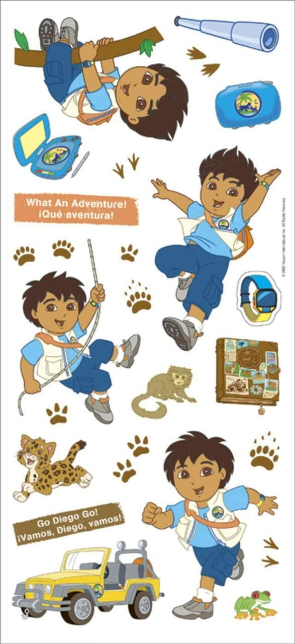 Sandylion Go, Diego, Go Stickers - Walmart.com