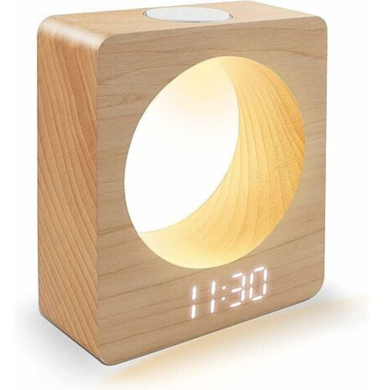 Click here for Unbranded Solid Wood (Beech) Led Digital Alarm Clo... prices