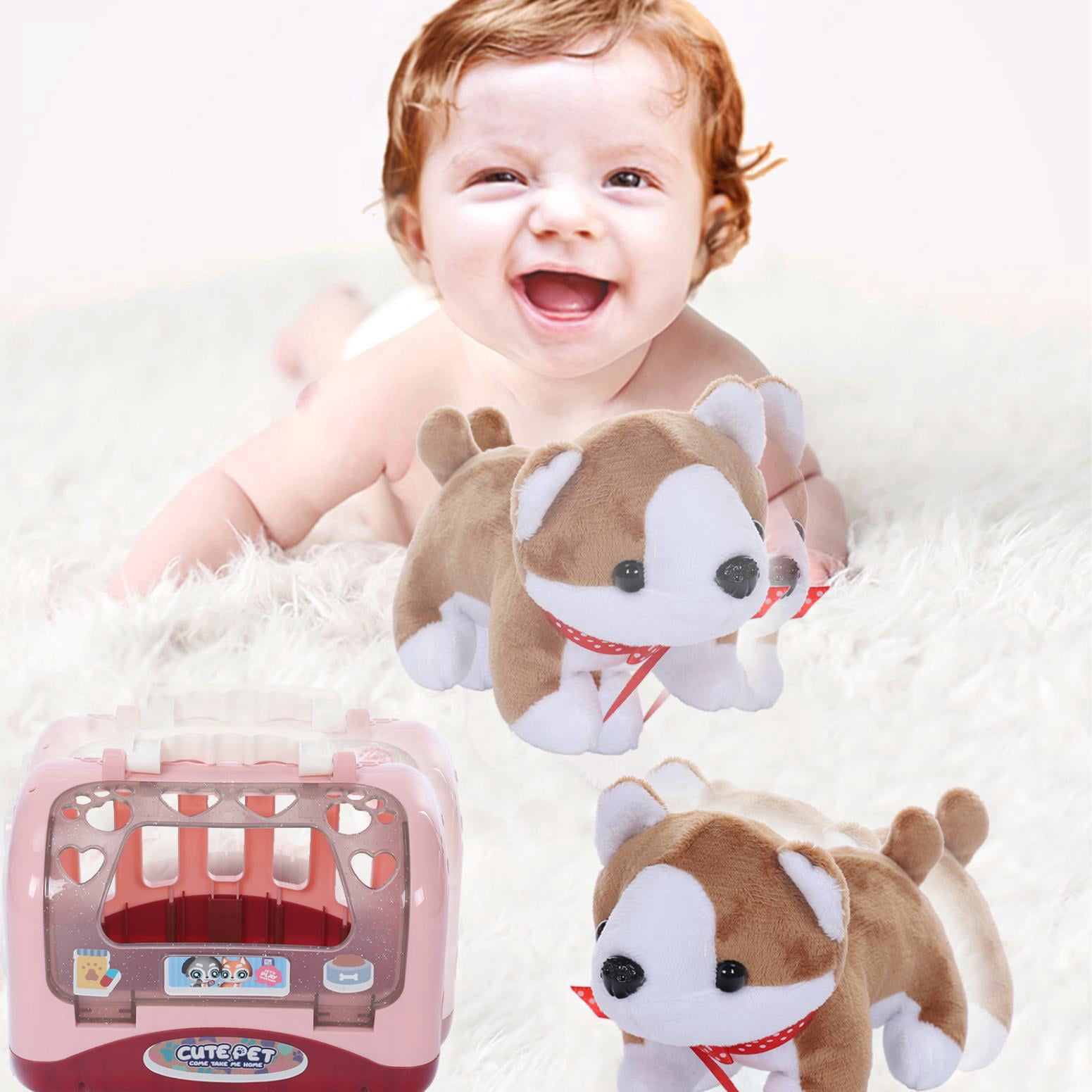 Plush Toy Dog Dog House Care Pet Play Set pet Toy Puppies And