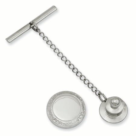 Kelly Waters Round Scrolled Edge Engravable Tie Tac Lapel Pin Bar ...