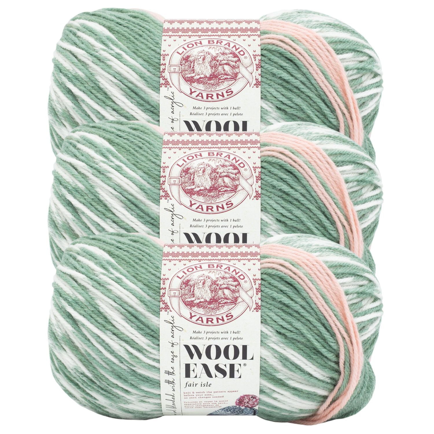 Click here for Lion Brand Wool-Ease Fair Isle Yarn #4 Medium/Wors... prices