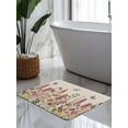 Beige Floral Soft Diatomite Mat, Spring Lavender Wildflowers Blue ...