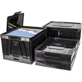 Storex Children Collapsible Plastic Storage Crates, Black - Walmart.com
