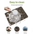 Classic Leopard Print Soft Diatomaceous Earth Mat, Retro Brown Black ...