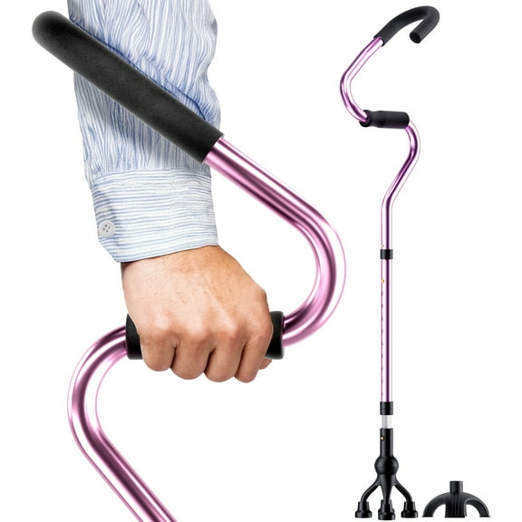 StrongArm Comfort Cane, Self-Standing Lightweight Aluminum Walking Cane ...
