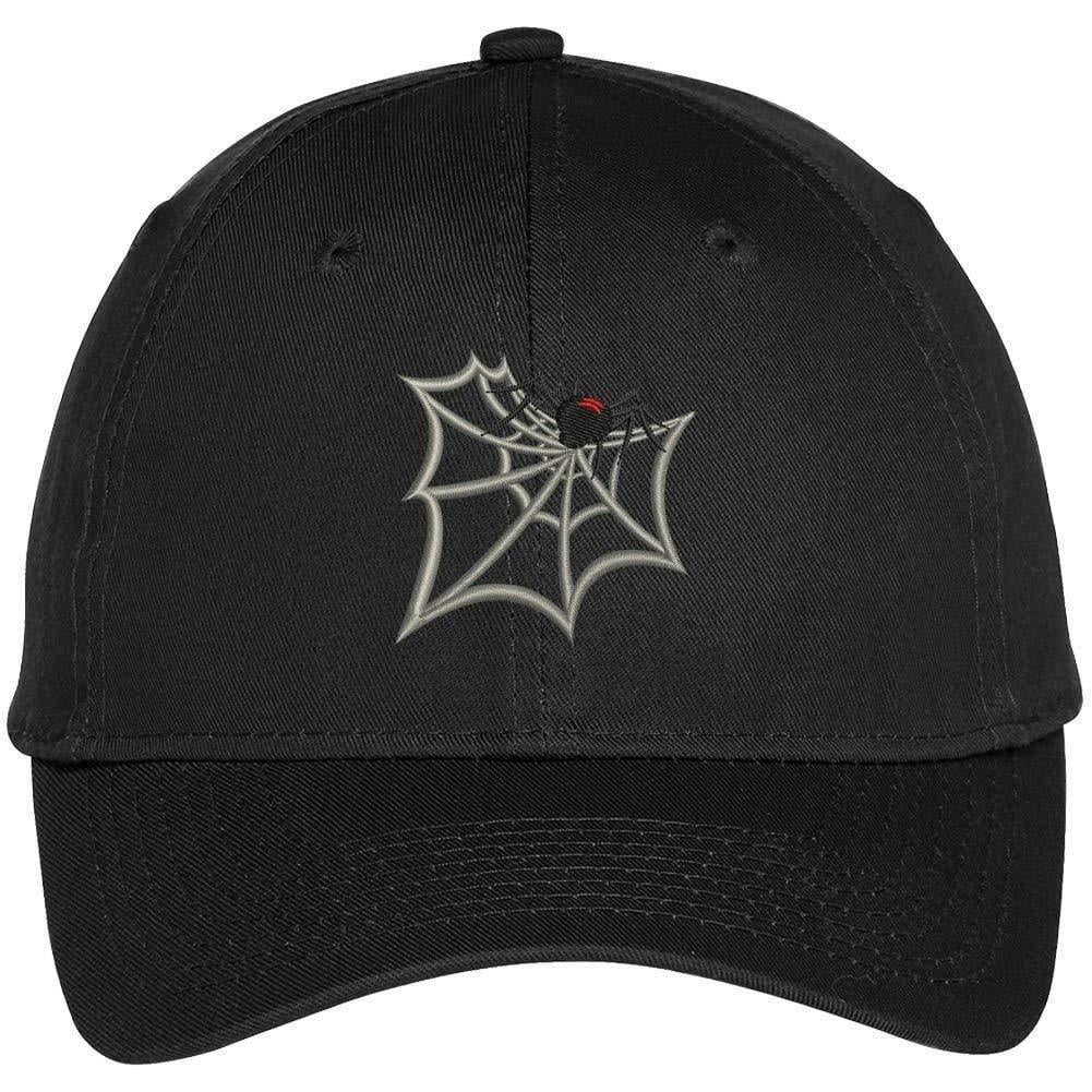 Trendy Apparel Shop Black Widow Spider Web Embroidered Baseball Cap ...