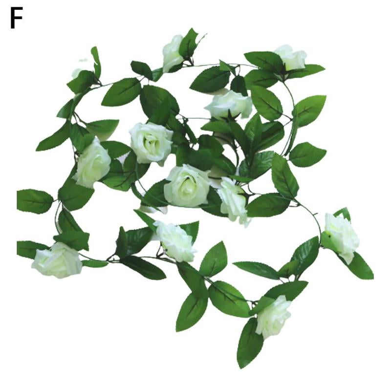 8Ft Artificial Rose Garland Silk Flower Vine Ivy Wedding Garden Decor ... 8Ft Artificial Rose Garland Silk Flower Vine Ivy Wedding Garden Decor ...