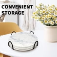 8 Inch Trivets for Hot Dishes, Pots and Pans, Marble Style Ceramic ...