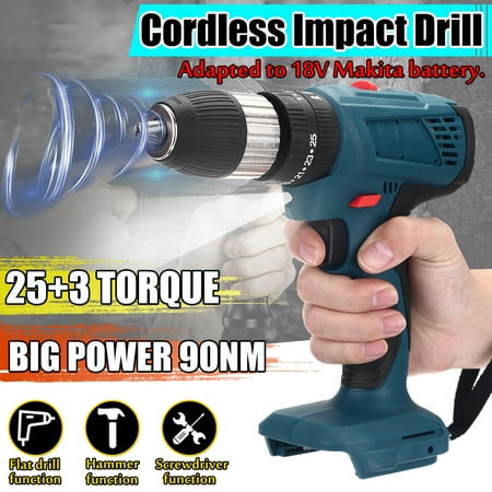 3 In 1 Function Cordless Impact Drill.25+3 Stage Settings,1/2" Keyless ...