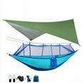 Camping Double Hammock Tent Mosquito Net + Waterproof Rainfly Cover ...