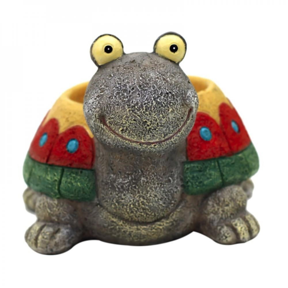 CUTELOVE Resin Mini Tortoise Flower Pot Silicone Balcony Garden Plant ...