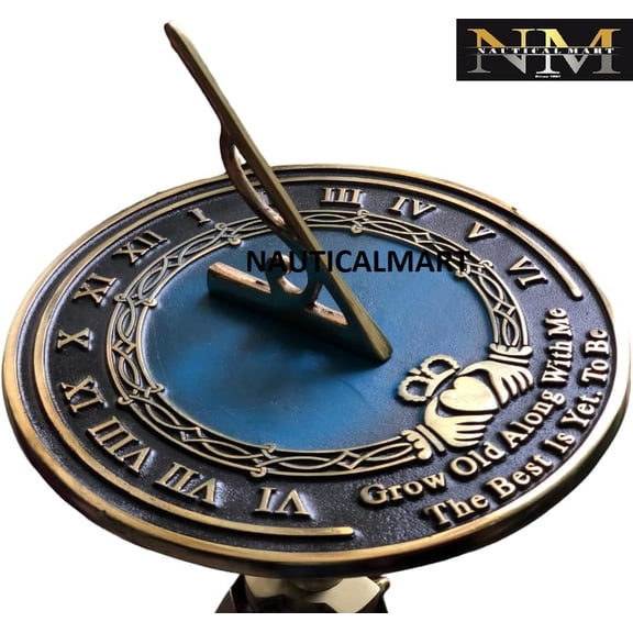 Zeckos Cast Iron Bronze Dragonfly Sundial Home Garden Decorative ...