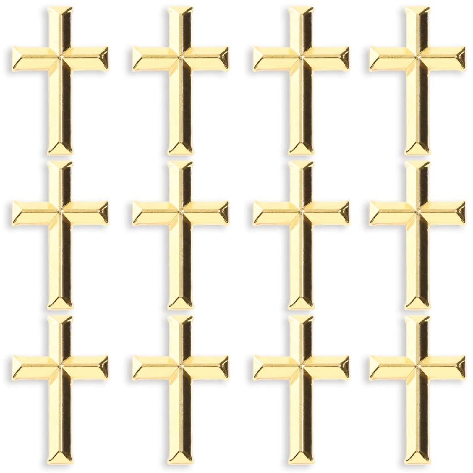 Gold Cross Lapel Pins, Enamel Pin Set (1 in, 12 Pack) - Walmart.com