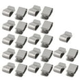 25pcs 21mmx12mm 304 Stainless Steel U Clip Silver Tone for 3.5mm Pipe ...