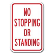 No Stopping Or Standing Sign - Walmart.com