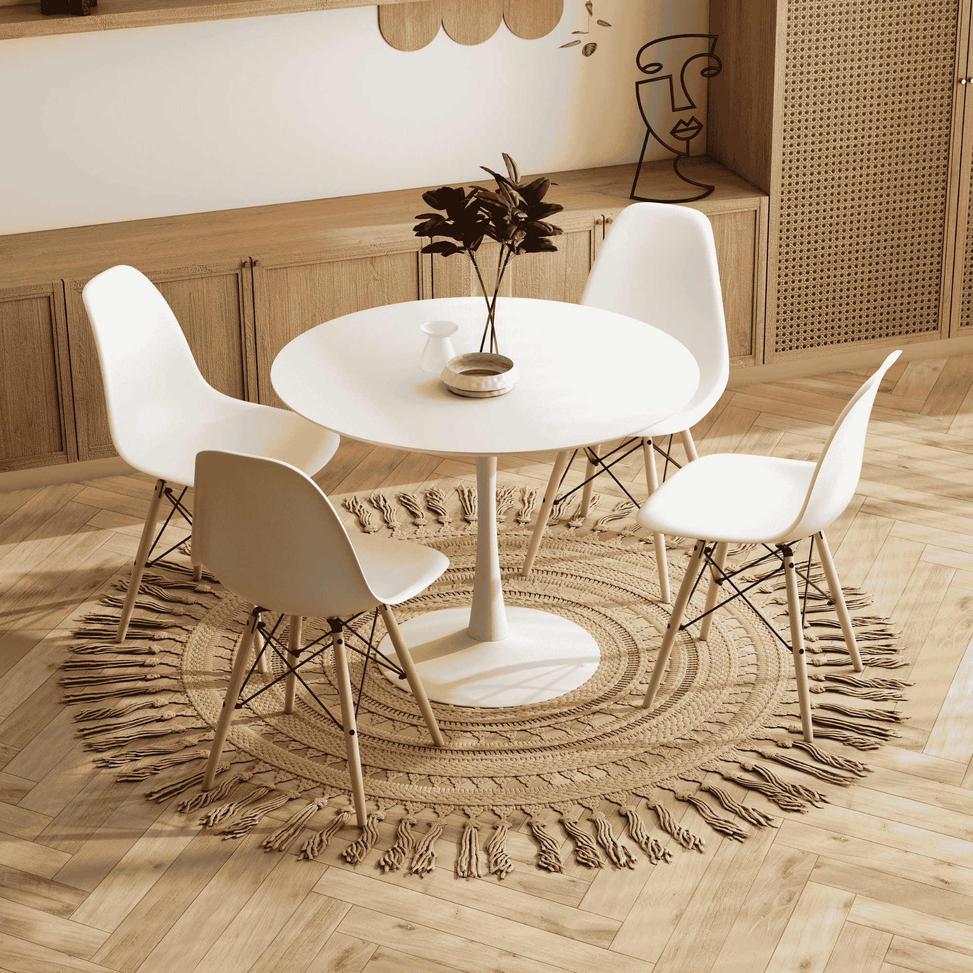 Round kitchen table and 4 chairs store