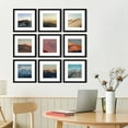 Black 12 x 12 Picture Frame Set 9 Pieces Square Frames Display 8x8 with ...