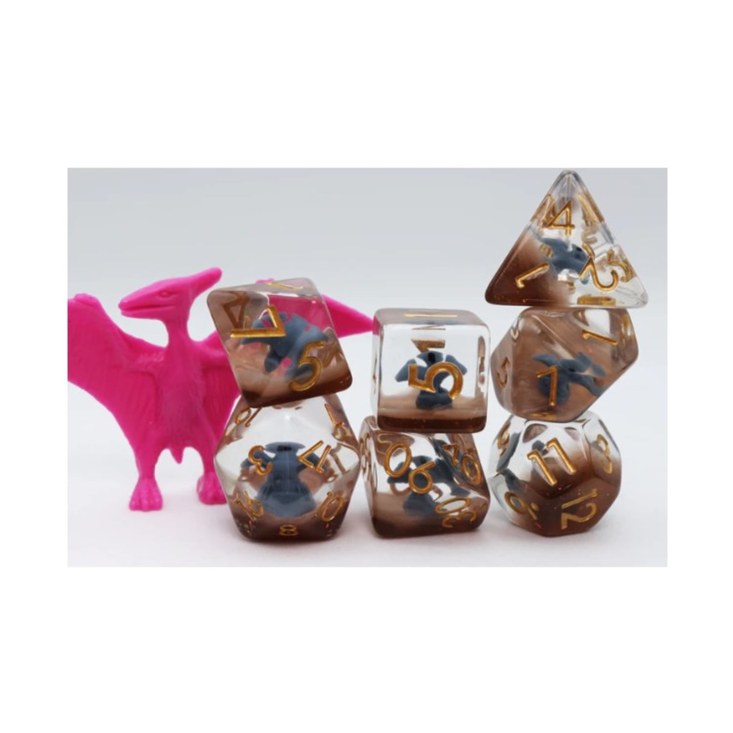 Poly Set - Blue Pterodactyl w/Gold (7) New - Walmart.com