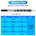 10pcs Alloy Steel Masonry Drill Bit Set, High Hardness, Triangular ...