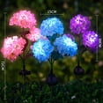 2 Pack Solar Hydrangea Garden Lights, 28.3 Inch 3-Head Decorative ...
