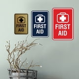 Signs ByLITA Portrait Round First aid Sign (Red) - Medium - Walmart.com