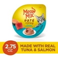(6 pack) Meow Mix Pate in Gravy With Real Tuna & Salmon, Wet Cat Food, 2.75 oz Cup - Walmart.com