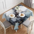 Gradient Black Gray Marble Texture Table Cloth 52x70in, Waterproof ...
