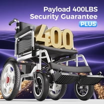 39LB Ultra Lightweight Foldable Electric Wheelchair - 20 Miles Travel ...