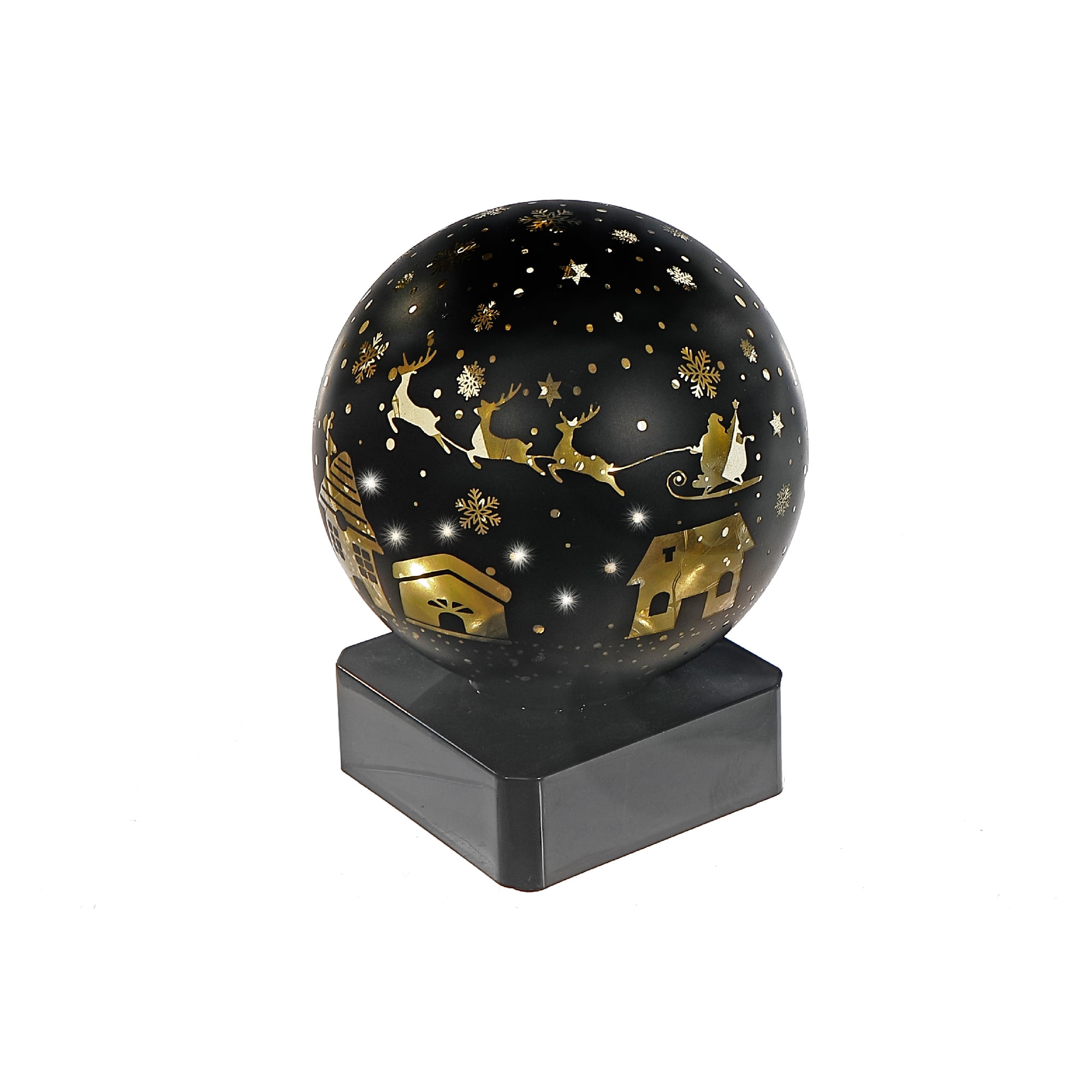 Click here for Ih Casadécor Led Rounded Glass Stand (Santa On A S... prices