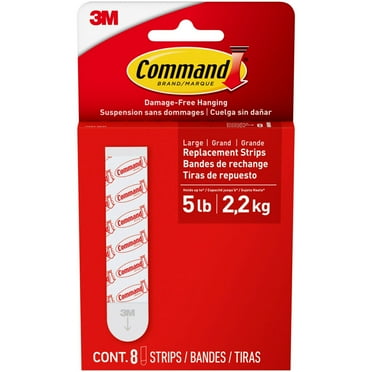 Command Refill Strips, Clear, Small, 12 Strips/Pack - Walmart.com