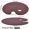1pc Wood Oil Painting Palettes Oval Coconut Brown 300x240x5mm Hole: 31 ...