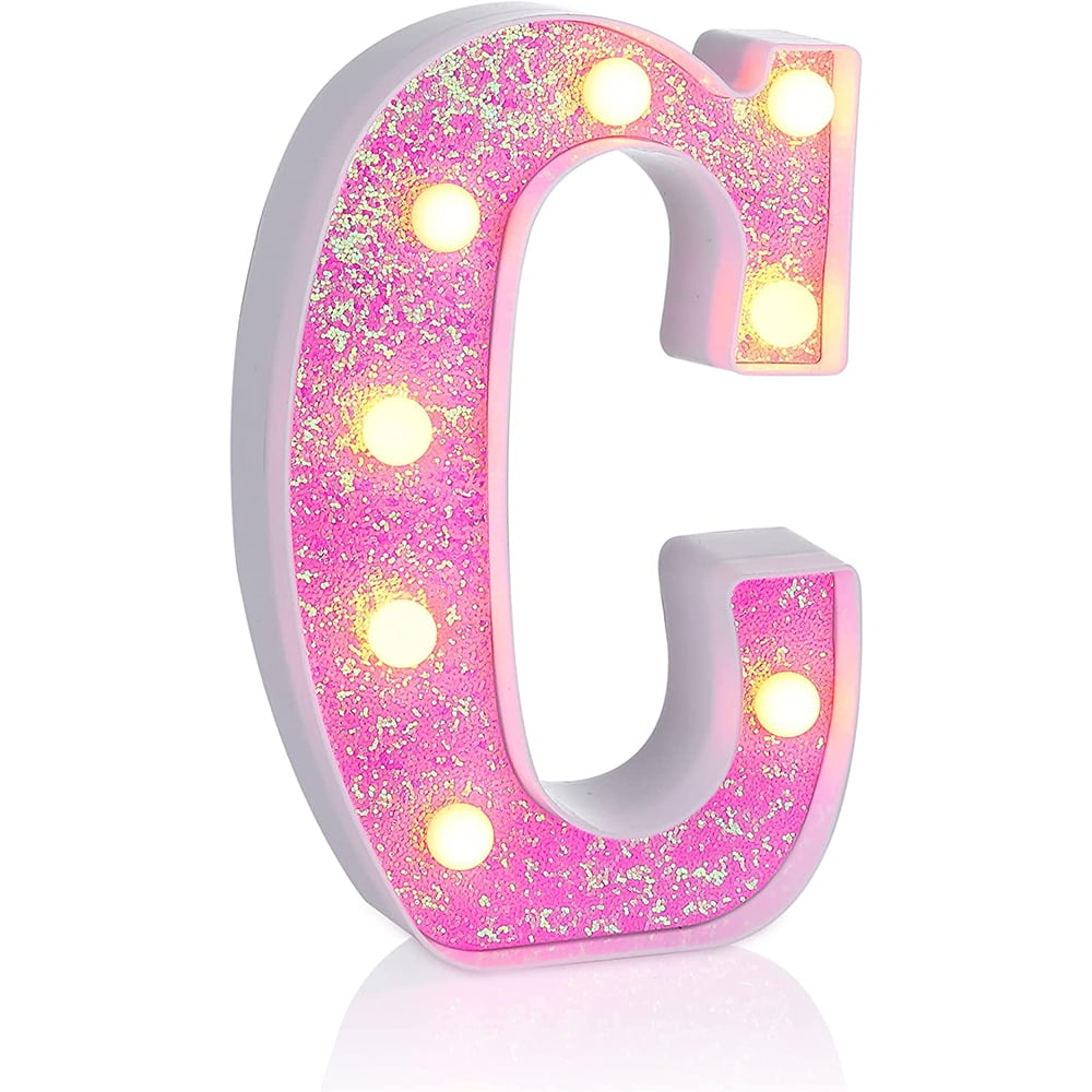 Pink letter light with flashing proposal romantic confession modeling ...