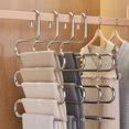 5 Layers Multi-functional Clothes Hangers Non-slip Pant Storage Rack ...