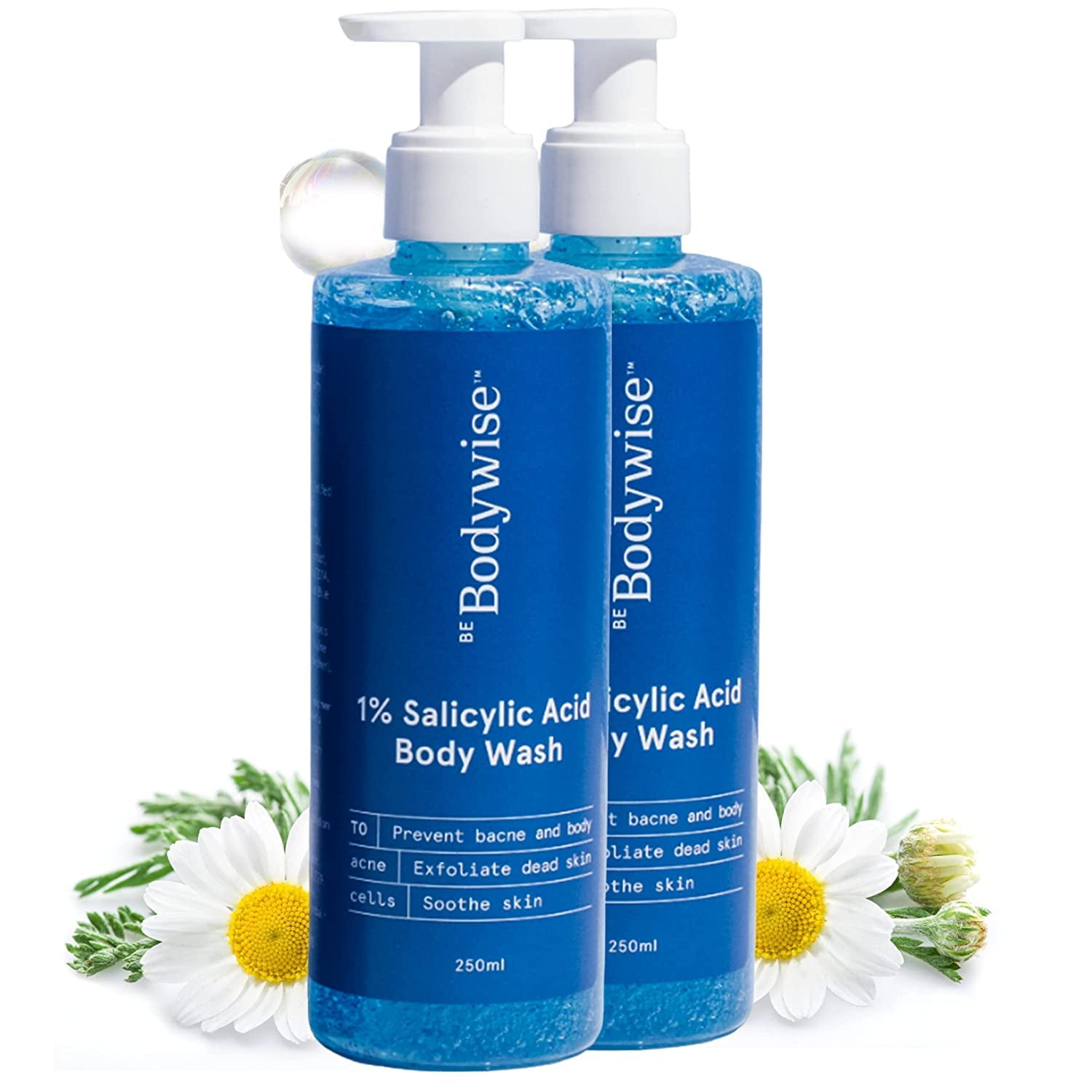 Bodywise 1% Salicylic Acid Body Wash, 500ml Helps to Prevent Body Acne ...