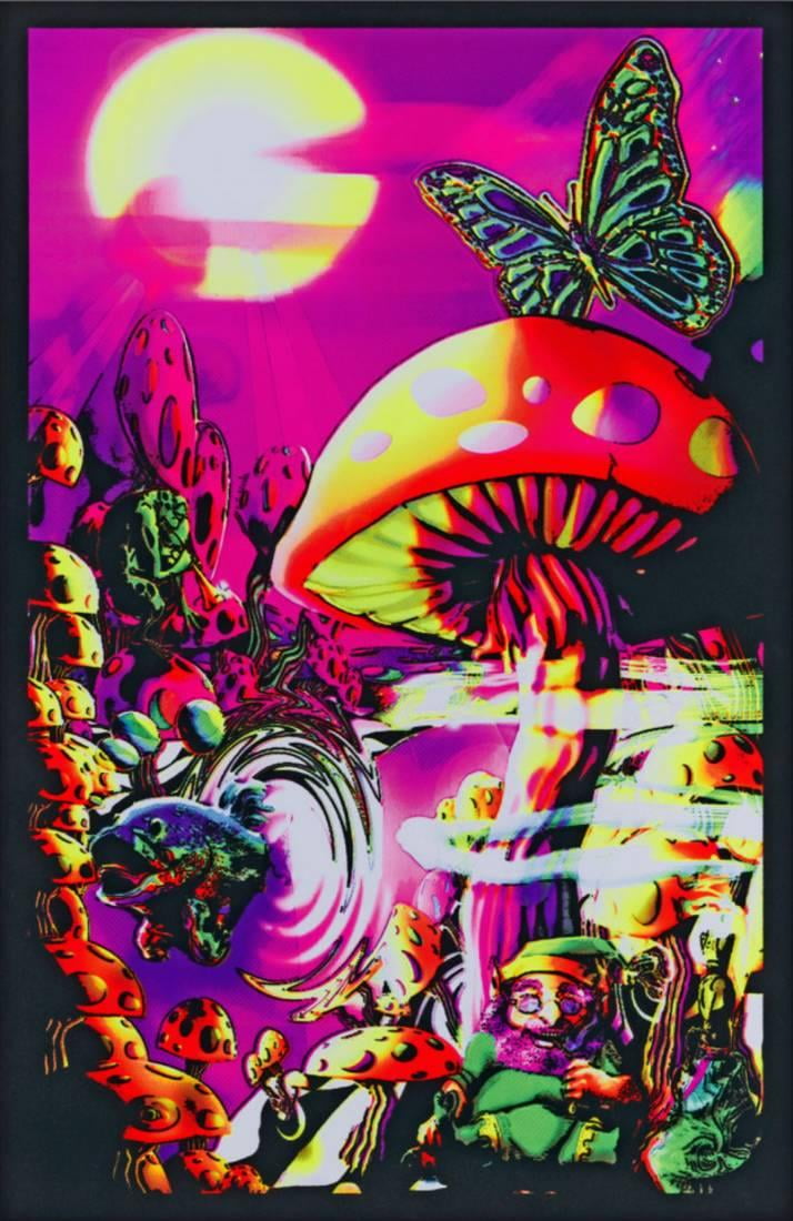 Trippy Blacklight Poster