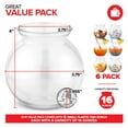 16 oz Clear Mini Plastic Fish Bowls (6 Pack), Shatterproof for Parties ...