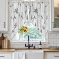 Black Bamboos Swag Curtain Valance for Window 2 Panels Minimalist ...