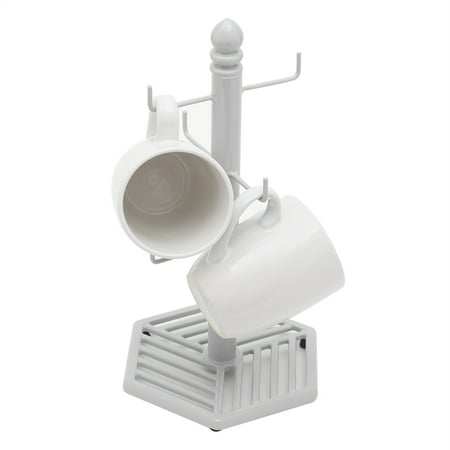 Home Basics Cast Iron Lines Design Mug Tree, Gray, 6.75x13.75x6.75 ...