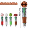 5 Styles Sports Themed 4 Color Retractable Pens Cute Multi Color ...