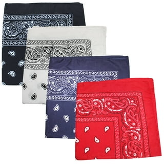 Large Bandanas 27 x 27 | Versatile Biker Rags | Classic Paisley Bandana ...