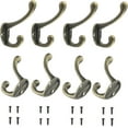 AUSENNNA Double Hooks and Dual Screw Holes Zinc Alloy Heavy Duty Wall ...
