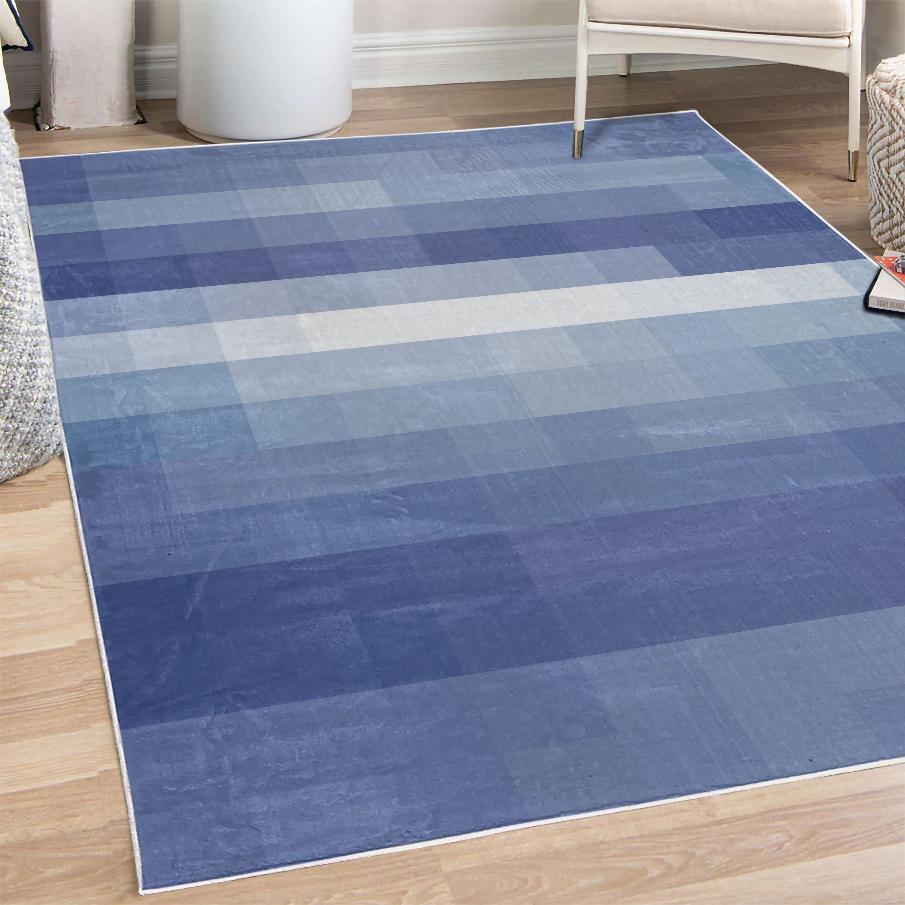 Palette Decorative Rug, Abstract Vortex Swirls and Shapes Pattern ...