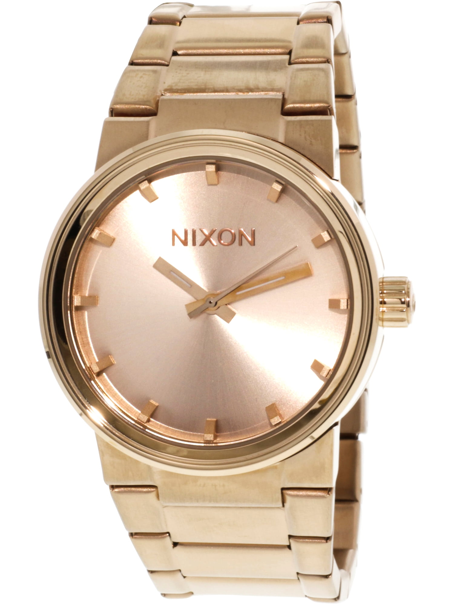 Nixon Men's Cannon A160897 Rose-Gold Stainless-Steel Plated Japanese ...
