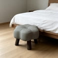 Curved Foot Stool, Soft Padded Seat with Foam Core Wooden Legs, Long ...