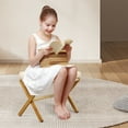 IAJXWI Bamboo Footrest, Folding Footrest Stool with Thick Cotton ...
