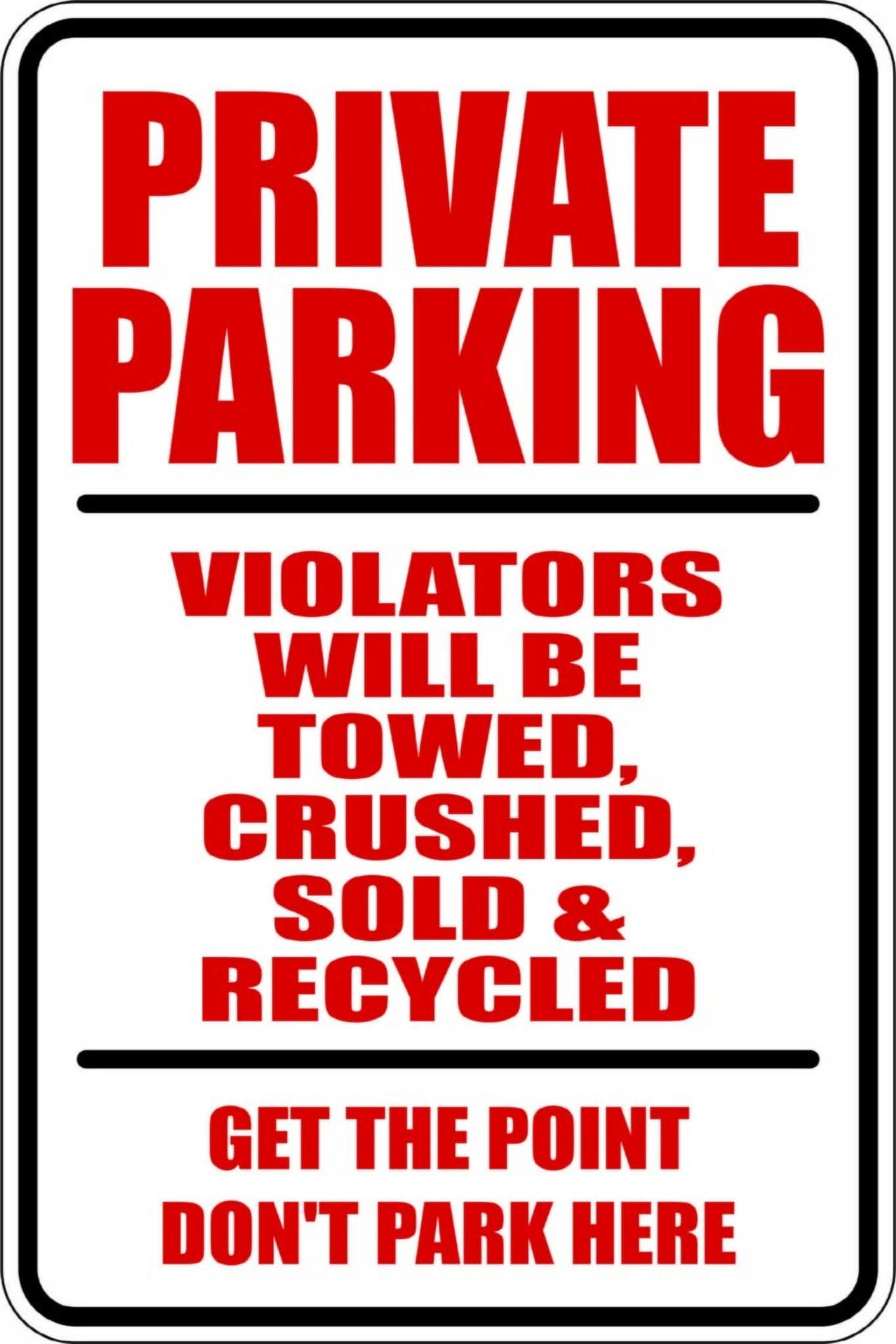 Custom Decals Private Parking Parking Signs 9 Inches X 18 Inches ...