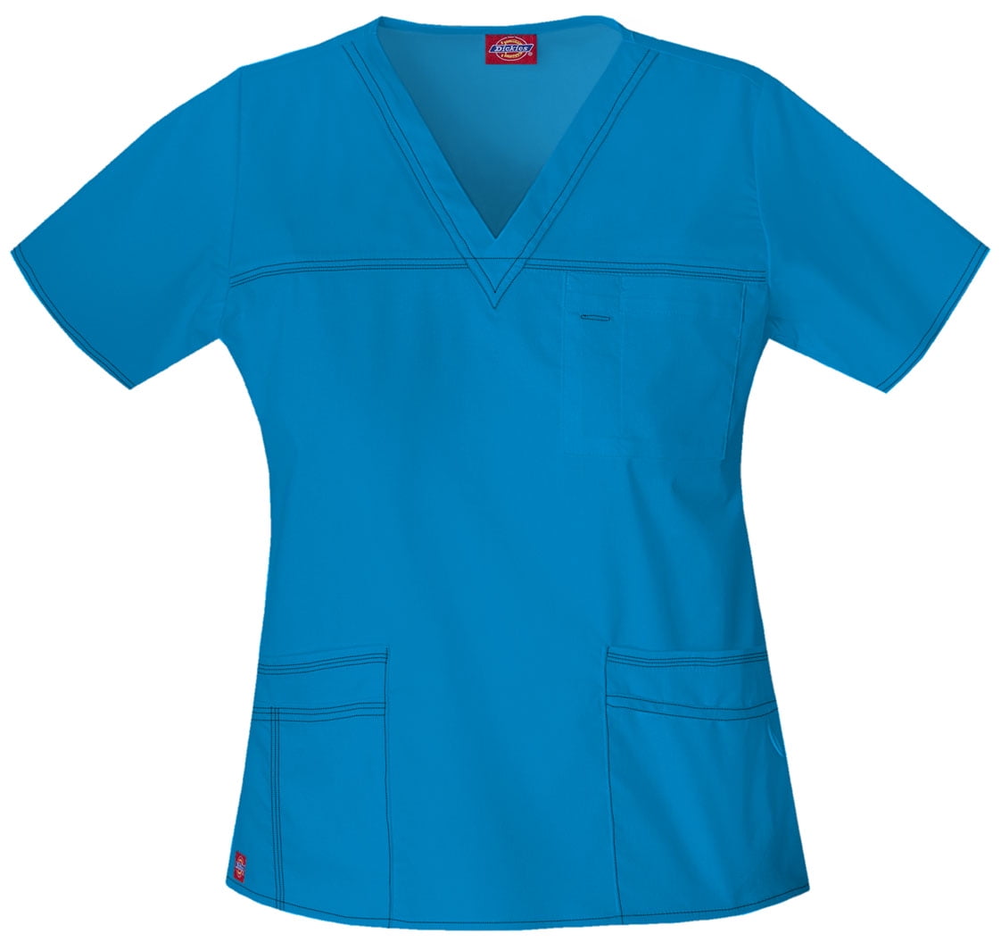 Dickies Gen Flex Scrubs Top for Women V-Neck 817455 - Walmart.com