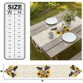Sunflower Cow Table Runner Linen Burlap Table Runner 48 Inches Long ...