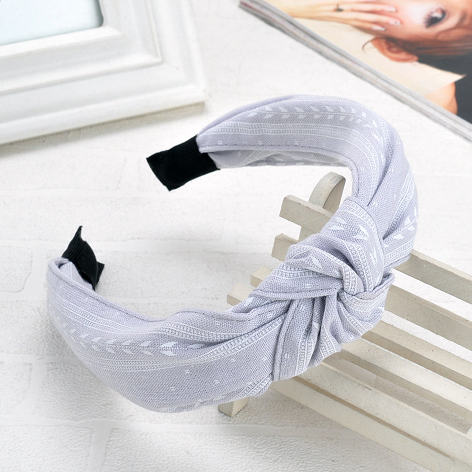 Jiasen 1 Pcs Women Cloth Knotting Fashion Leaves Wide Hairband Headband